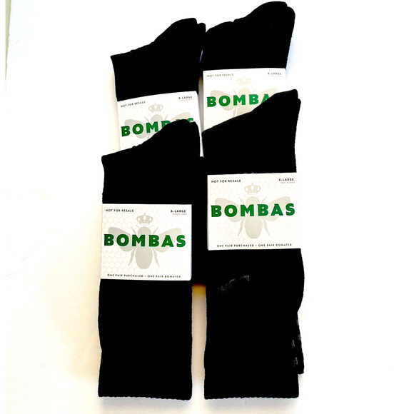 Bombas | Underwear & Socks | Bombas Socks Xl 3516 Lot Of 4 Black Calf ...